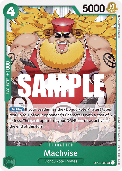 OP04-033 UC ENG Machvise Carte personnage uncommon – Boutique Carte One ...