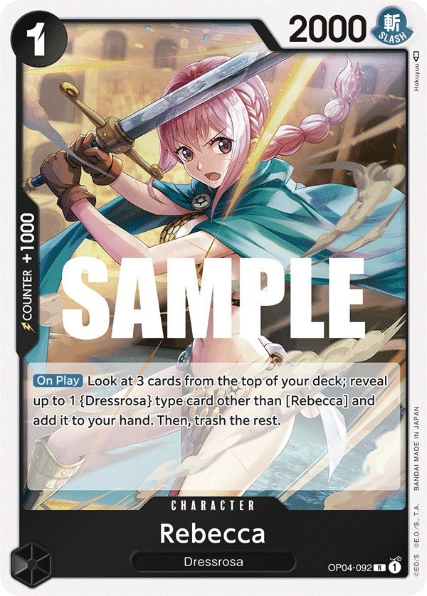OP04-092 R ENG Rebecca Carte personnage rare – Boutique Carte One Piece