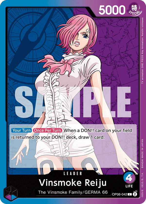 OP06-042 L ENG Vinsmoke Reiju Carte leader – Boutique Carte One Piece